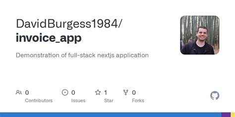 GitHub DavidBurgess Invoice App Demonstration Of Full Stack Nextjs Application