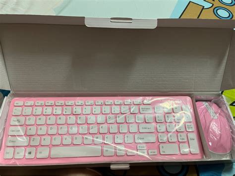 New Keyboard And Mouse Set Pink Computers Tech Parts Accessories Computer Keyboard On