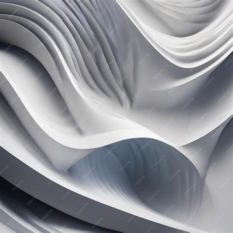 Premium Photo Abstract Parametric Wave White Background