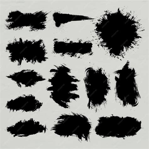 검은 그런 지 배너 벡터 수 제 세트 무료 벡터