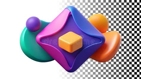 Abstract Geometric Shapes Colorful Design Modern Art And Creative Pattern Generative Ai Stock
