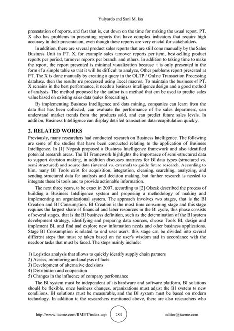 Predictive Business Intelligence Consumer Goods Sales Forecasting