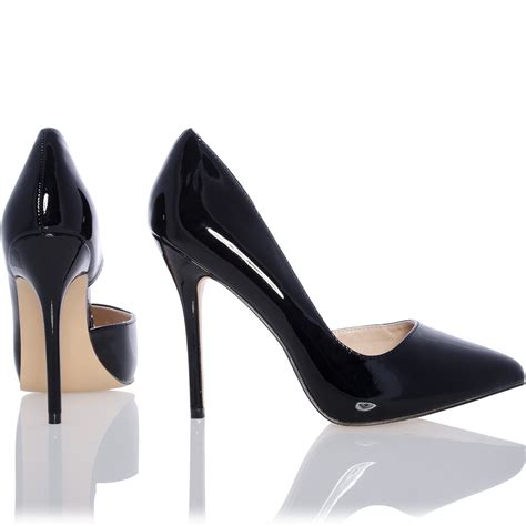 Amuse 22 Sexy High Heel Patent Pumps With Open Side Pumps Mid Heel High Heels Hot Heels