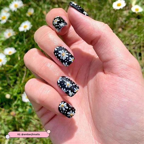 Daisy Nails Daisy Charcoal