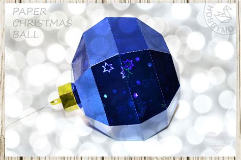 Octagonal Christmas Ball Papercraft Template Hobbymo Octagonal Christmas Ball Papercraft Template Hobbymo