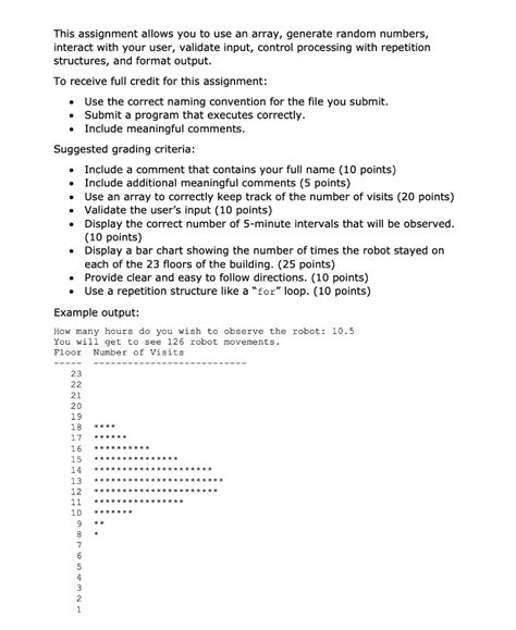 Solved Wandering Robot Write A C Program That Simulates