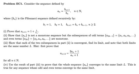 solved problem ec1 consider the sequence defined by rl