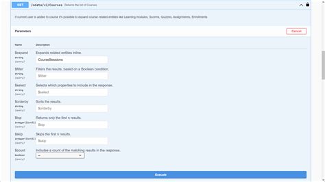 Get Session Data Via The Getodatav2courses Endpoint Help Center