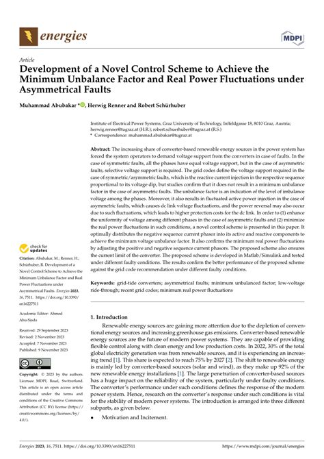 Pdf Development Of A Novel Control Scheme To Achieve The Minimum