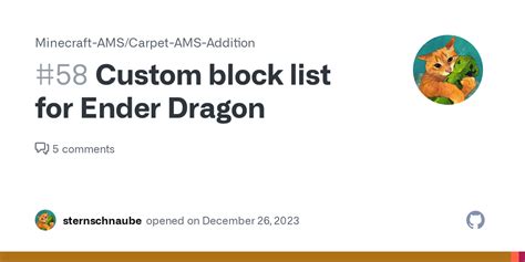 Custom Block List For Ender Dragon Issue 58 Minecraft AMS Carpet