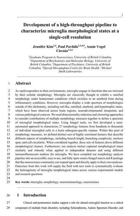 Pdf Development Of A High Throughput Pipeline To Characterize