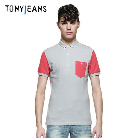 Tonyjeans汤尼俊士夏装新品男休闲拼接翻领短袖polo衫1222208230tonyjeans旗舰店