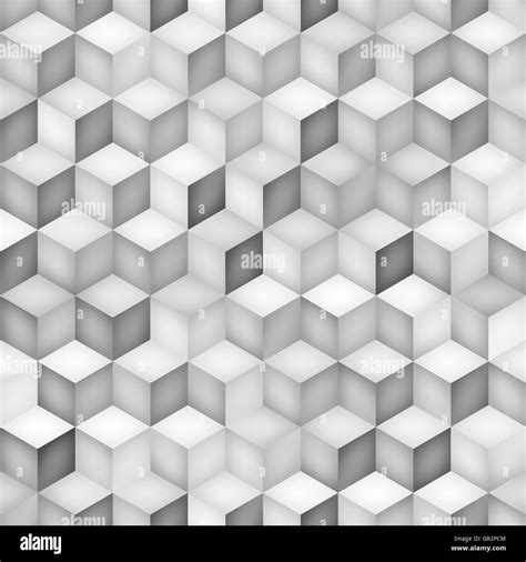 Vector Seamless Greyscale Shades Gradient Rhombus Grid Geometric Pattern Stock Vector Image