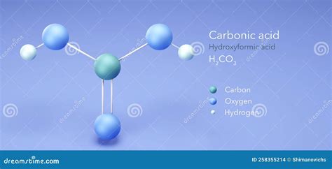 Carbonic Acid Molecular Structures Hydroxyformic Acid 3d Model