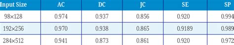 Results Of Different Input Size Download Scientific Diagram