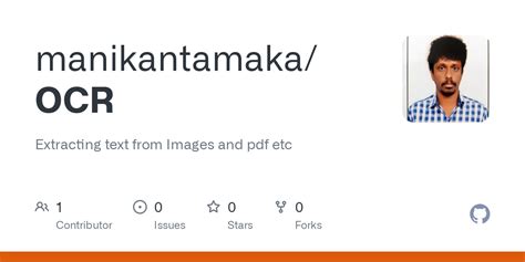 Github Manikantamakaocr Extracting Text From Images And Pdf Etc