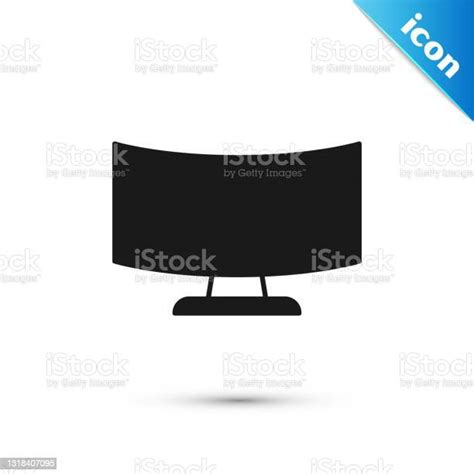 흰색 배경에서 격리된 회색 컴퓨터 모니터 화면 아이콘입니다 전자 기기 전면 보기입니다 벡터 0명에 대한 스톡 벡터 아트 및 기타 이미지 Istock