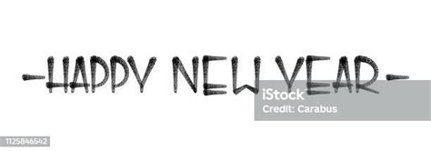 새 해 복 많이 받으세요 낙서 글자 흰색 배경에 고립 된 손 벡터 일러스트입니다 그래피티에 대한 스톡 벡터 아트 및 기타 이미지 그래피티 새로운 2019년 Istock