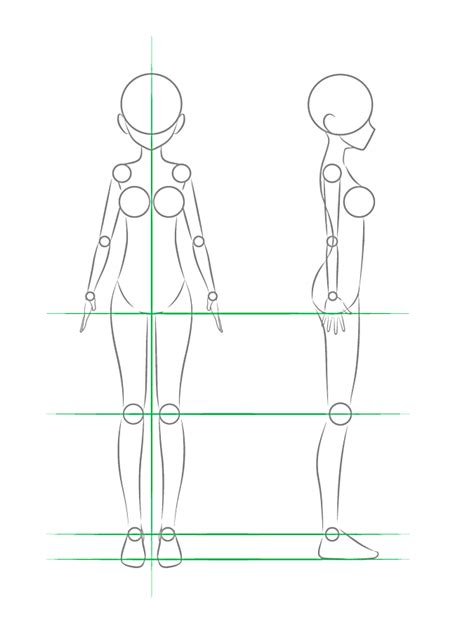 Как Нарисовать Аниме Девочку Тело 68 фото