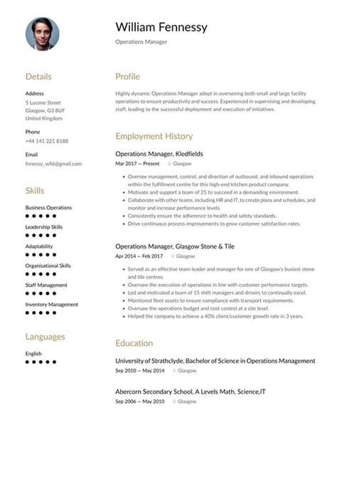 Operations Manager Cv Examples And Uk Templates 2025 ·