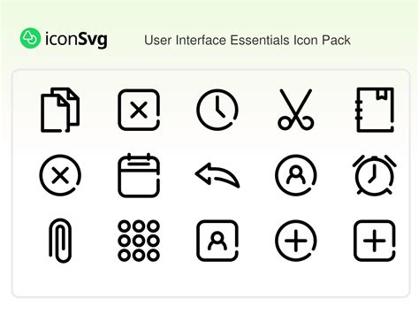 User Interface Essentials Icon Pack 207 Free Svg Icons And Png