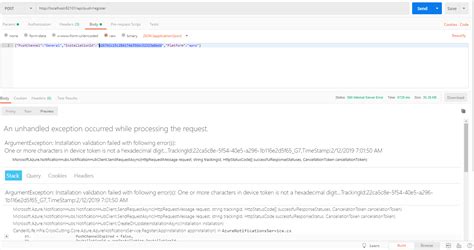 invalid apns token exception · issue 28 · azure azure notificationhubs
