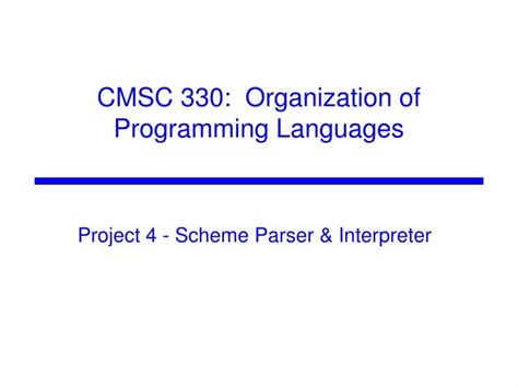 Ppt Cmsc 330 Organization Of Programming Languages Powerpoint