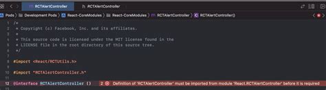 Build Error When Included In Existing Ios Project In 0634 · Issue 32356 · Facebookreact