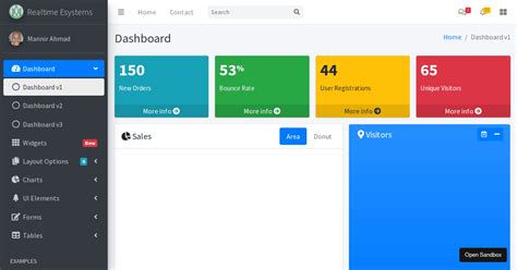 Adminlte V3 Codesandbox