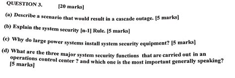 Solved 20 Marks A Describe A Scenario That Would Result