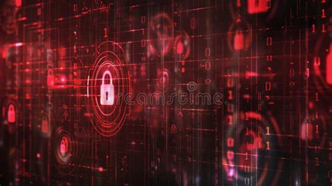 Background Design Incorporating Cybersecurity Symbols Stock
