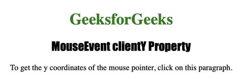 Html Mouseevent Clienty用法及代码示例 纯净天空