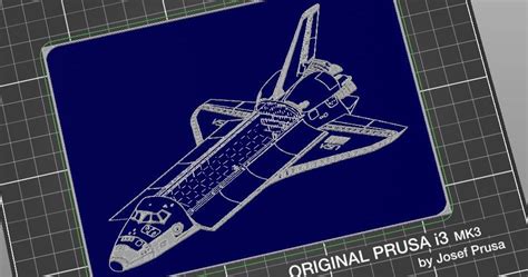 Space Shuttle Line Art Plate By Omega Ti Download Free Stl Model