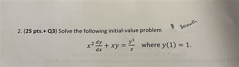 solved 25 ﻿pts ﻿q3 ﻿solve the following initial value