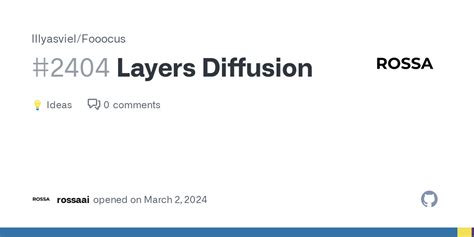 Layers Diffusion Lllyasviel Fooocus Discussion GitHub