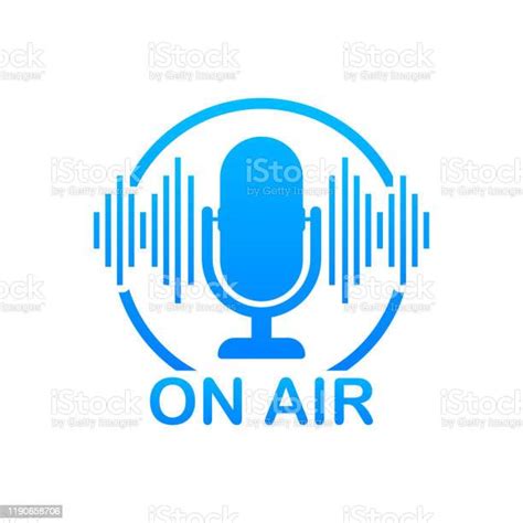 방송 라이브와 같은 팟 캐스트 아이콘 Podcast 배지 아이콘 스탬프 로고 라디오 방송 또는 스트리밍 벡터 스톡