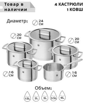 ZWILLING Набор посуды для приготовления "zwilling", 5 предм. - купить с ...