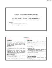 Hydrology And Hydraulics Concepts Measurement And Design Course Hero
