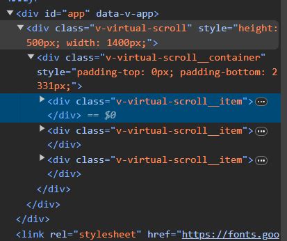 Bug Report 3 4 2 V Virtual Scroll Does NOT Virtualize Issue 18713