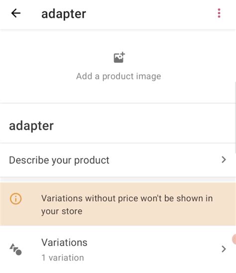 Products Message About Variations Without Price Is Shown Only After