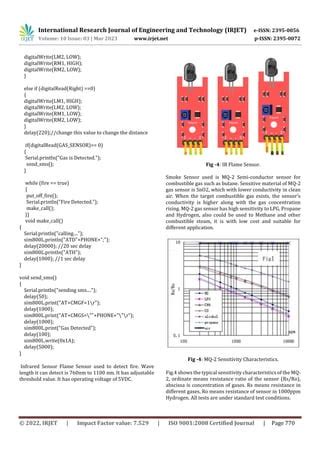 IoT Based Fire Intimation And Fire Extinguisher Robot With Call Messages Alert Through GSM Sim