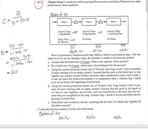 Solved Q52 Simple Setup Consider The Following Batch Flow