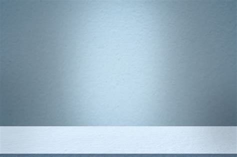빈 블루 스튜디오 룸 시멘트 바닥 배경입니다 테이블 선반 인테리어 몽타주 디스플레이 배경 빈 질감된 건설 콘크리트 재료 거친