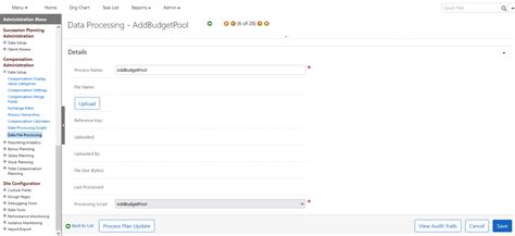 How To Add Compensation Budget Pool Via Data Script Processing