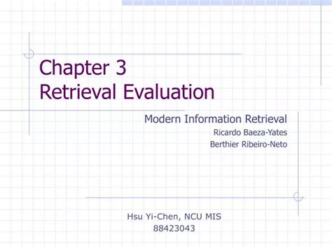 Ppt Chapter 3 Retrieval Evaluation Powerpoint Presentation Free