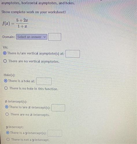 [answered] Asymptotes Horizontal Asymptotes And Holes Show Complete Kunduz