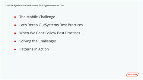Mobile Synchronization Patterns For Large Volumes Of Data Pptx
