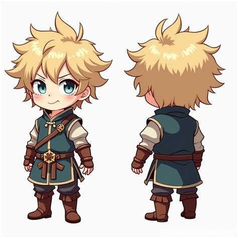 Chibi Anime Medieval Rpg Character Sprite Sheet Stable Diffusion Online