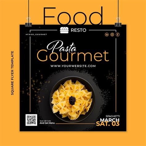 맛있는 음식 포스터 템플릿 무료 Psd 파일