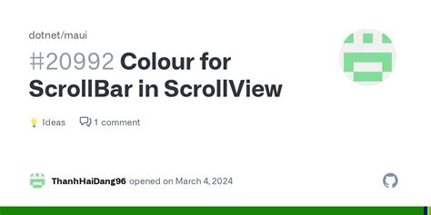 Colour For Scrollbar In Scrollview · Dotnet Maui · Discussion 20992 · Github